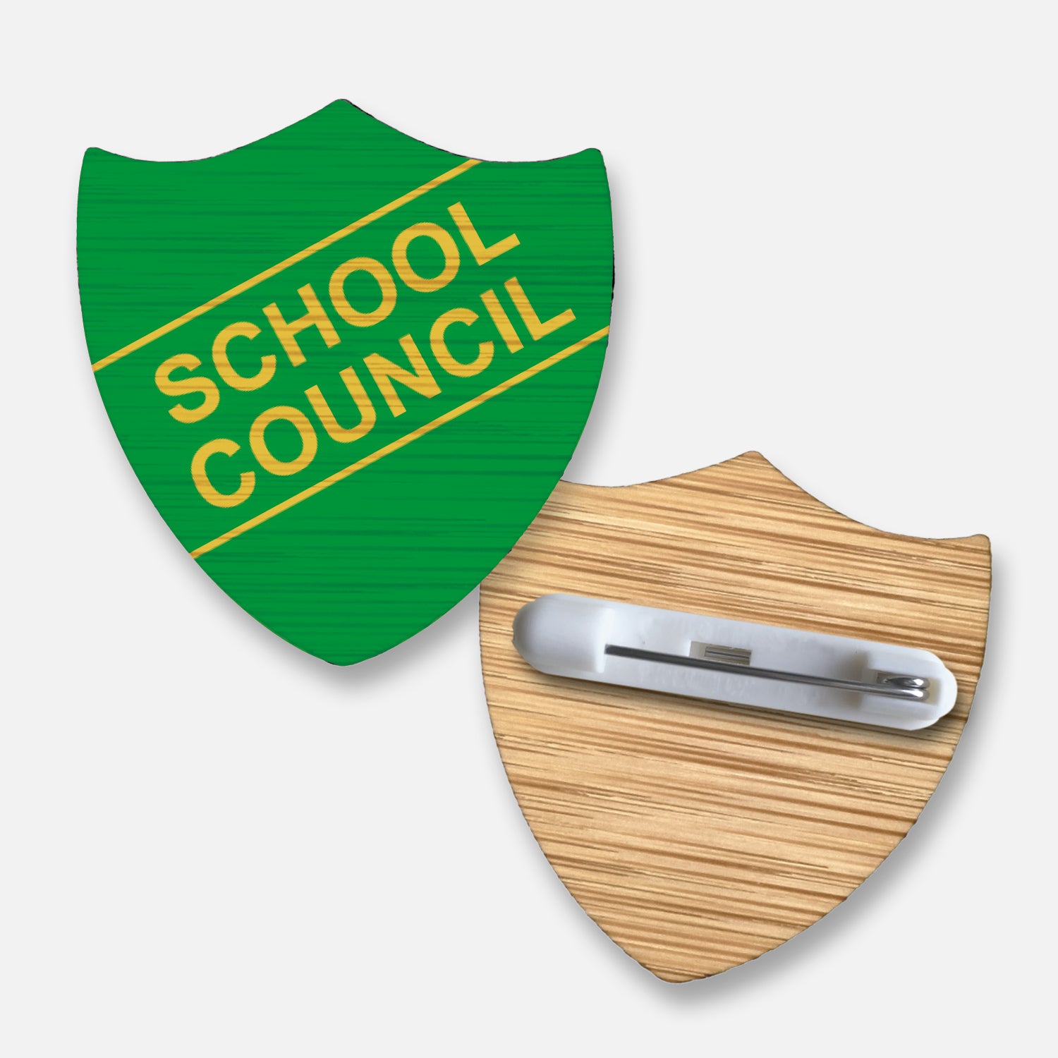 School Council Shield Badge | Bamboo | Blue | Pupil Rewards