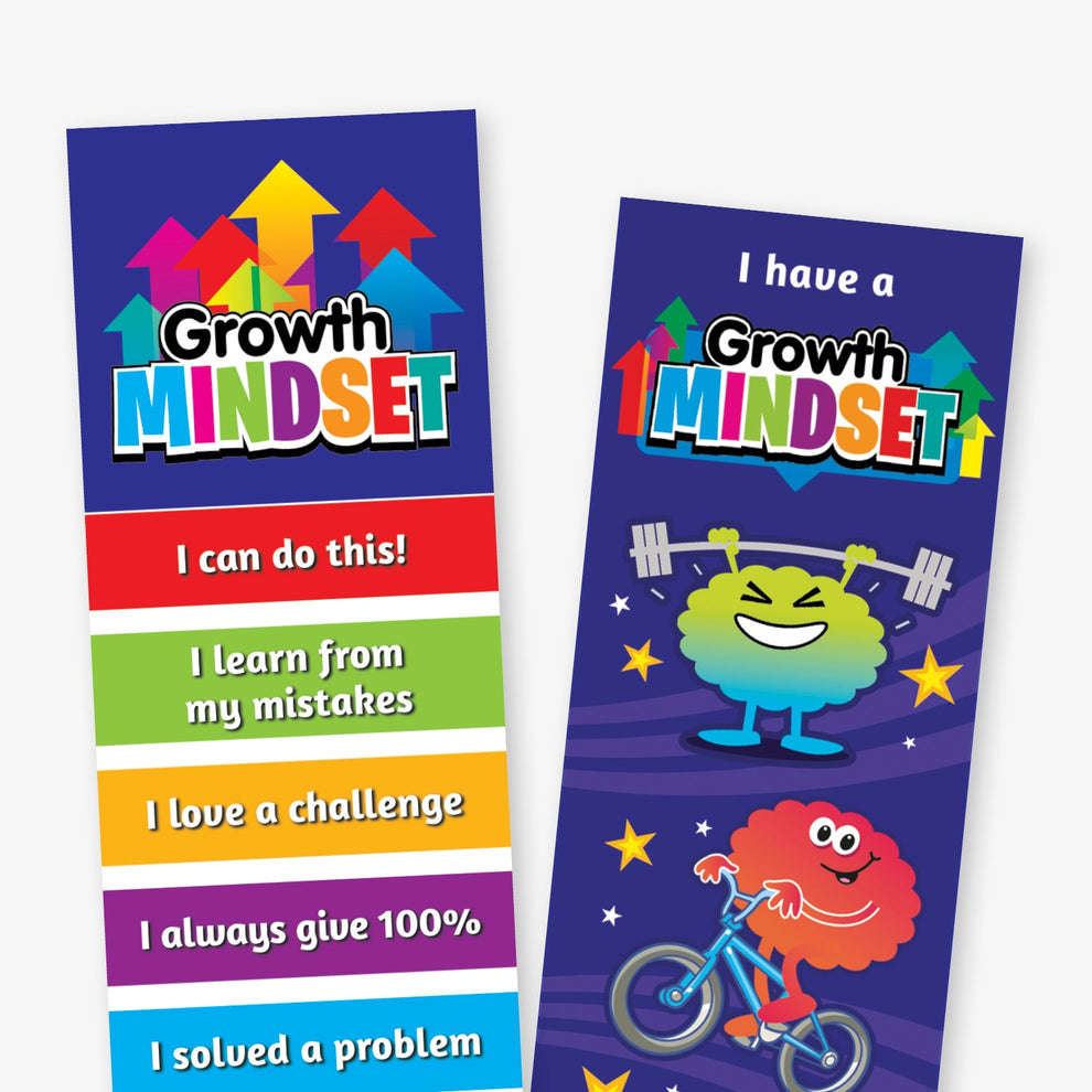 Growth Mindset Bookmarks | 30 Bookmarks | 59mm x 210mm