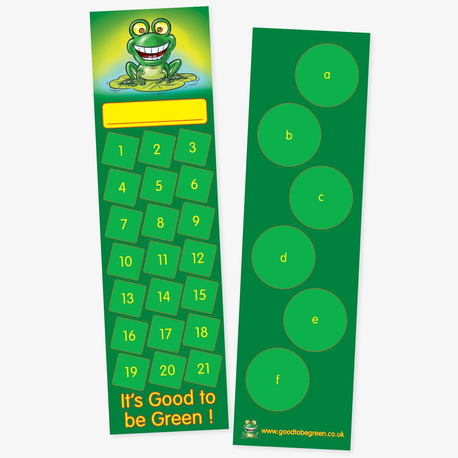 Good to be Green Bookmarks | Double Sided | 30 Bookmarks