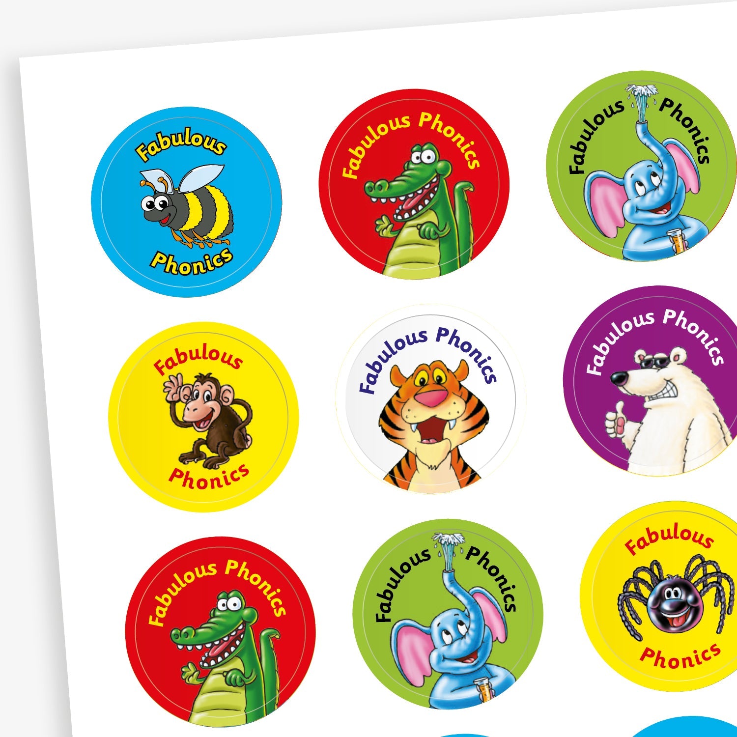 Fabulous Phonics Stickers | 35 Stickers | 20mm | Reward