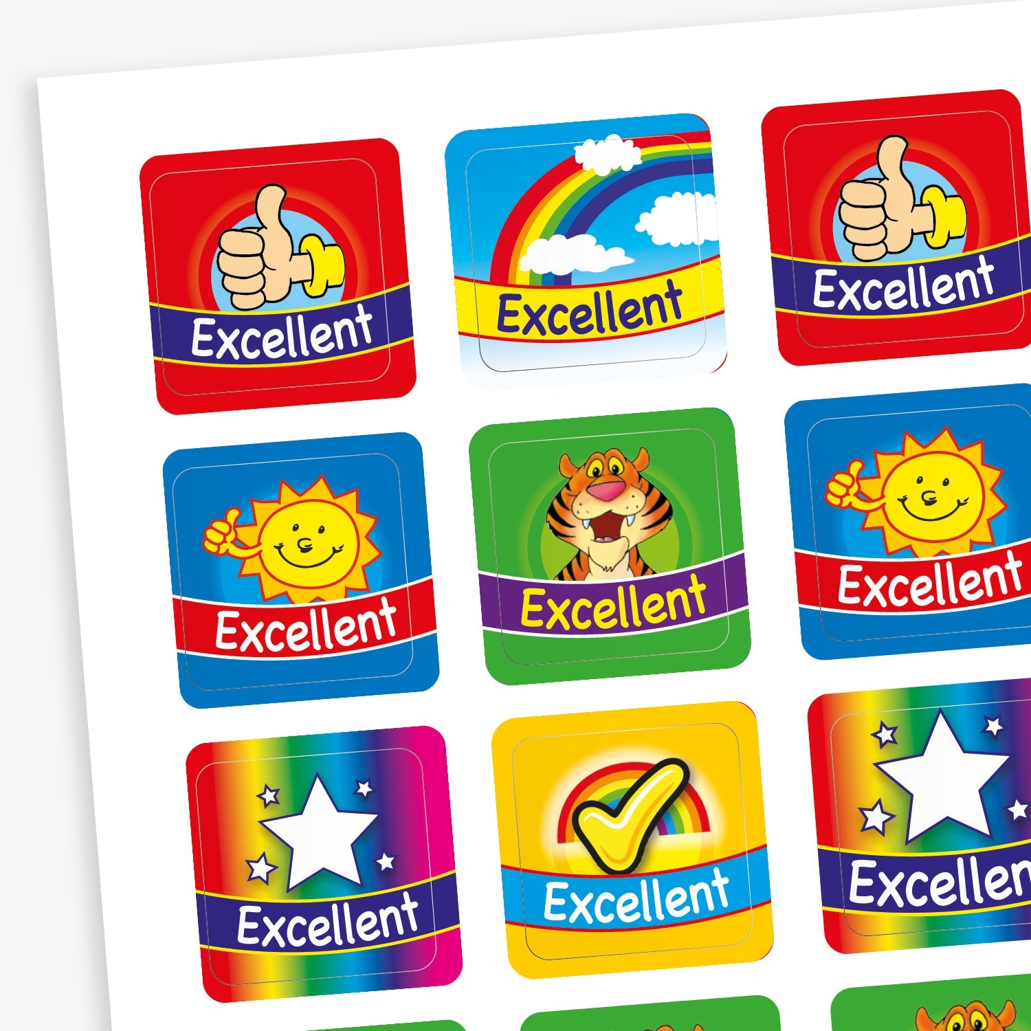 Excellent Stickers | 20mm | 35 Stickers | Pupil Reward