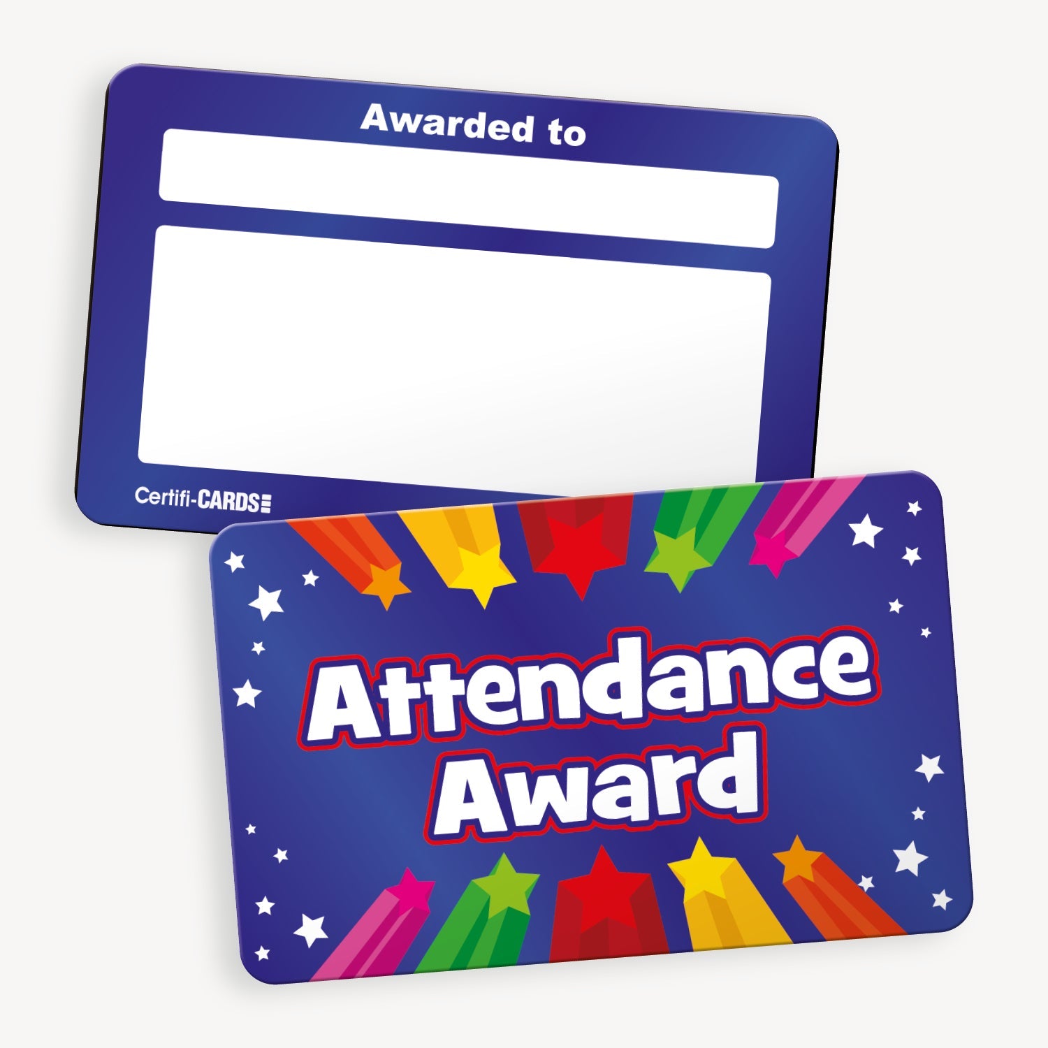Attendance Award CertifiCARDs | 10 Cards | 86 x 54mm