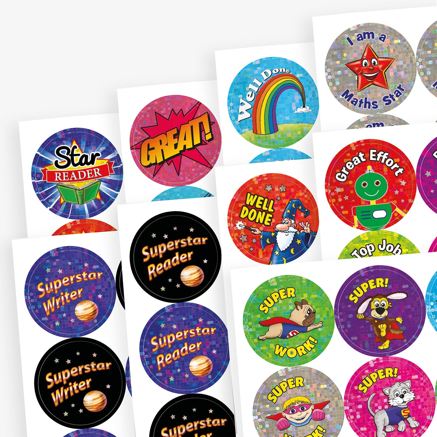 Value Pack Holographic Stickers | 420 Stickers | Shiny