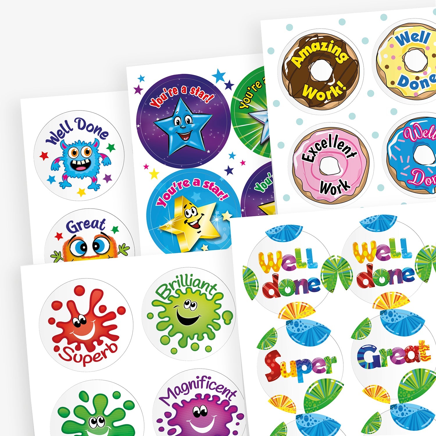 Scented Stickers Value Pack | 225 Stickers | 32mm Diameter