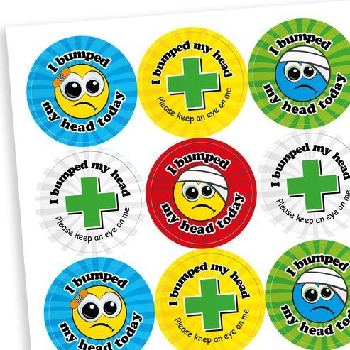 I Bumped My Head Today Stickers | 25mm | Pick Your Pack Size
