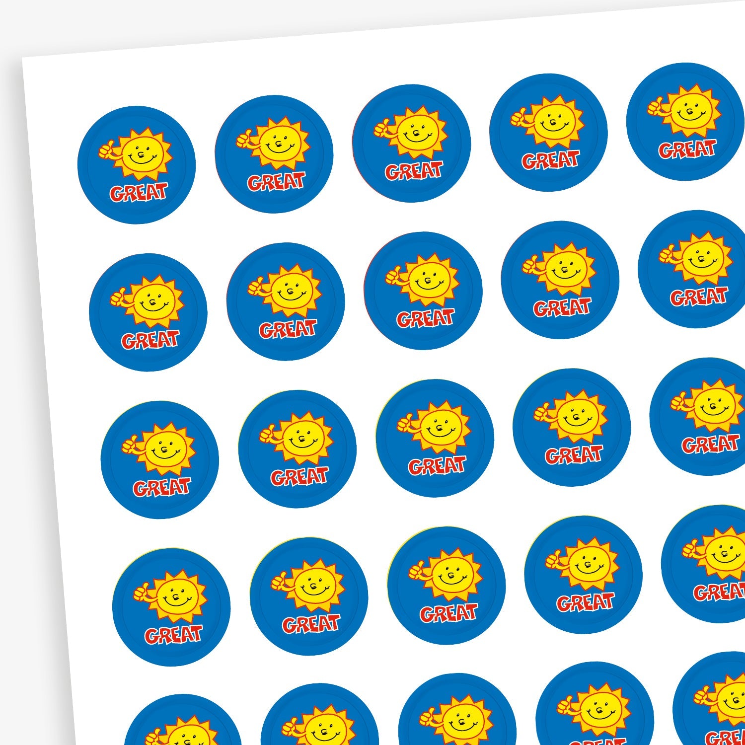 Great Sun Sticker | x 196 | Diddi Dots | Pupil Rewards