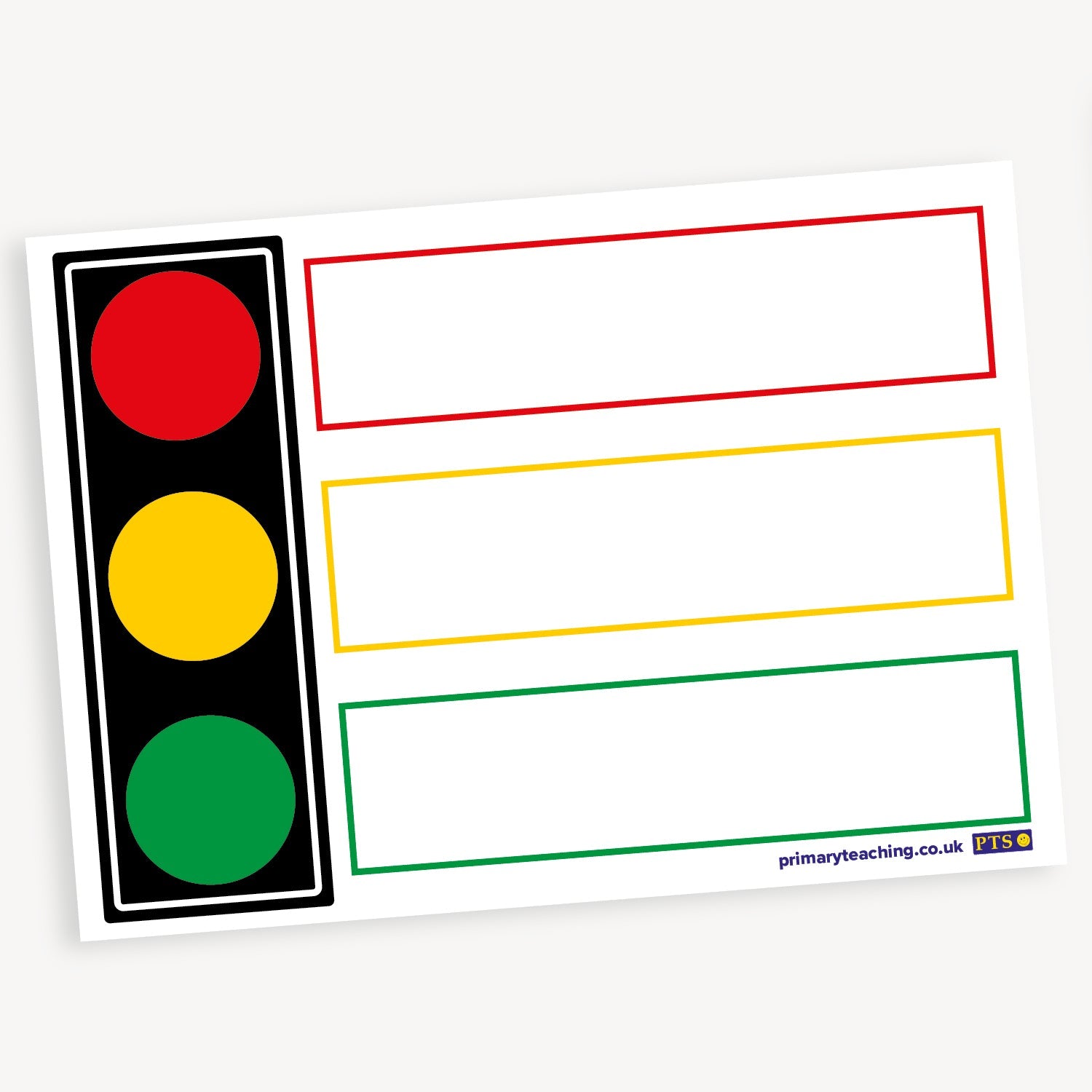 Traffic Light Plastic Poster | A1 | Write and Wipe