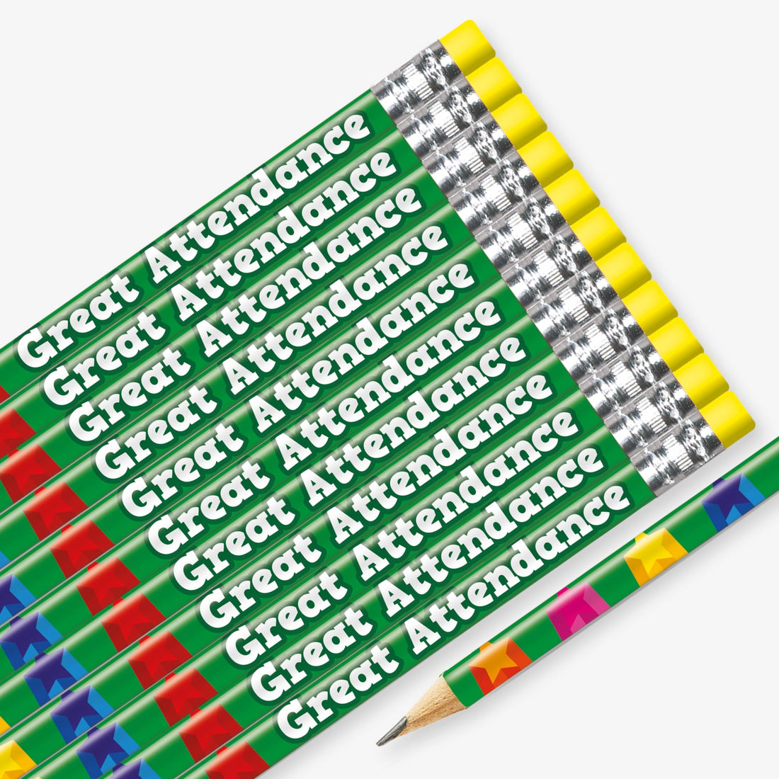 Great Attendance Pencils | x 12 | Classroom Rewards
