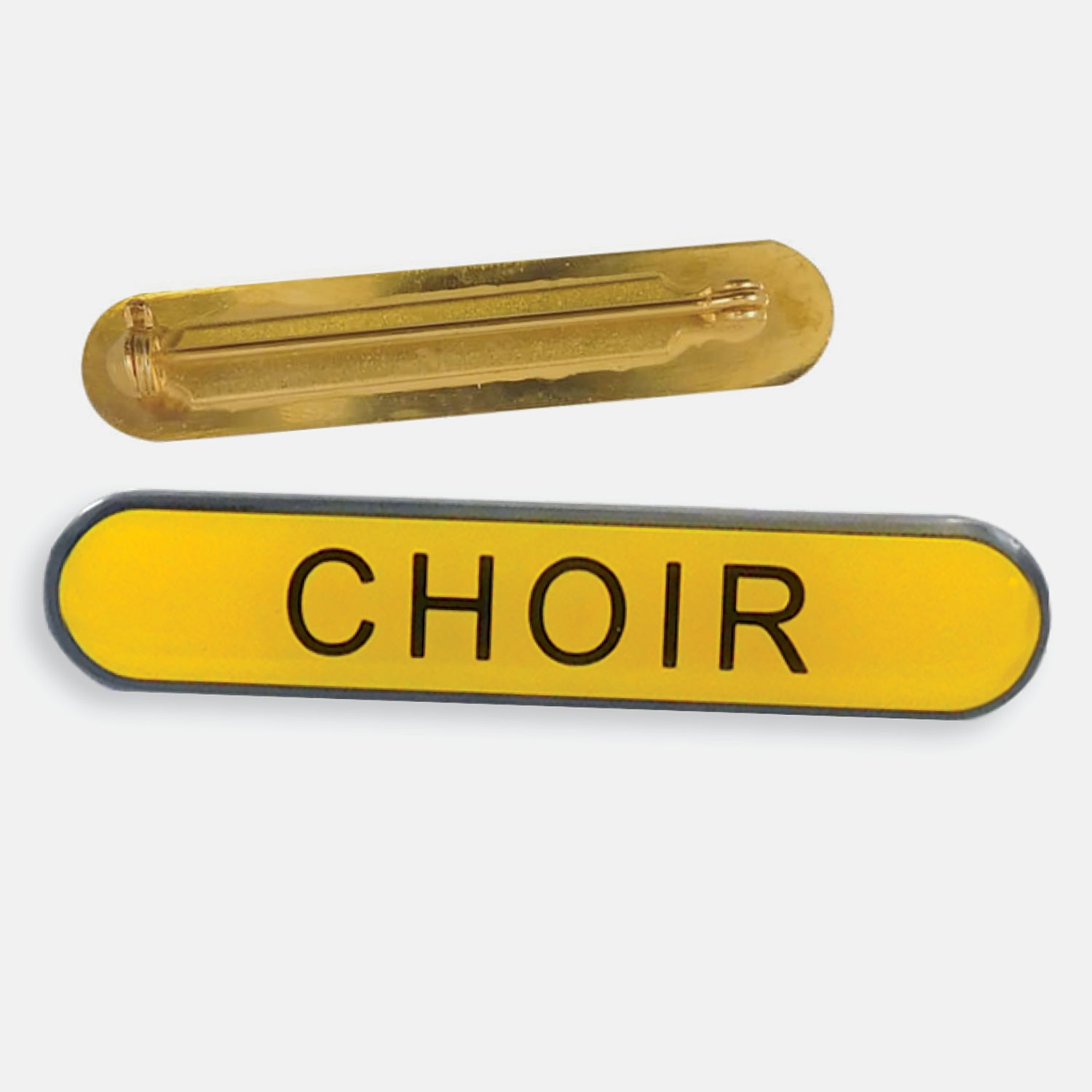 Choir Enamel Badge | Yellow | 45mm x 9mm | School Badge