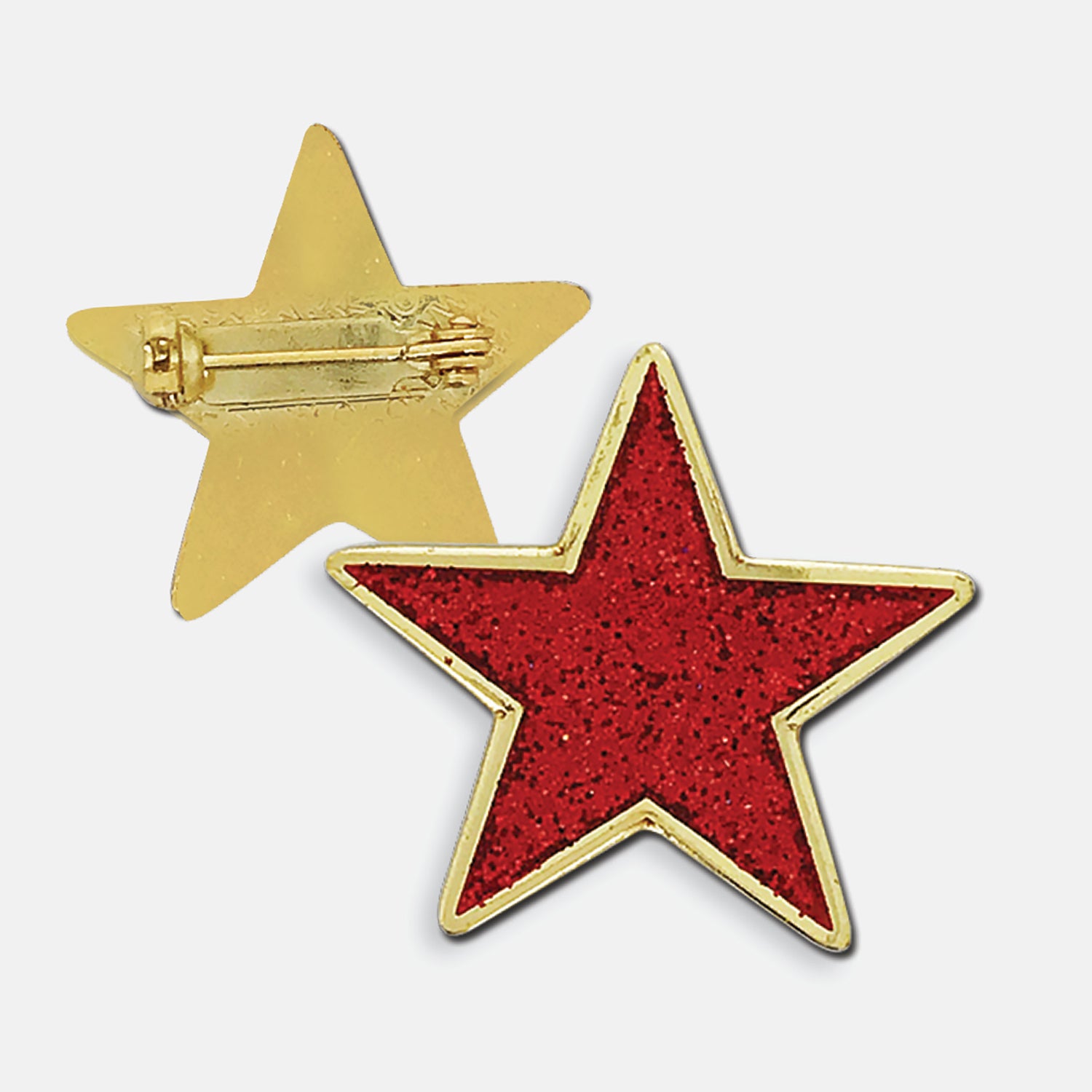 Red Glitter Star Badge | Enamel | 25mm | School Badges