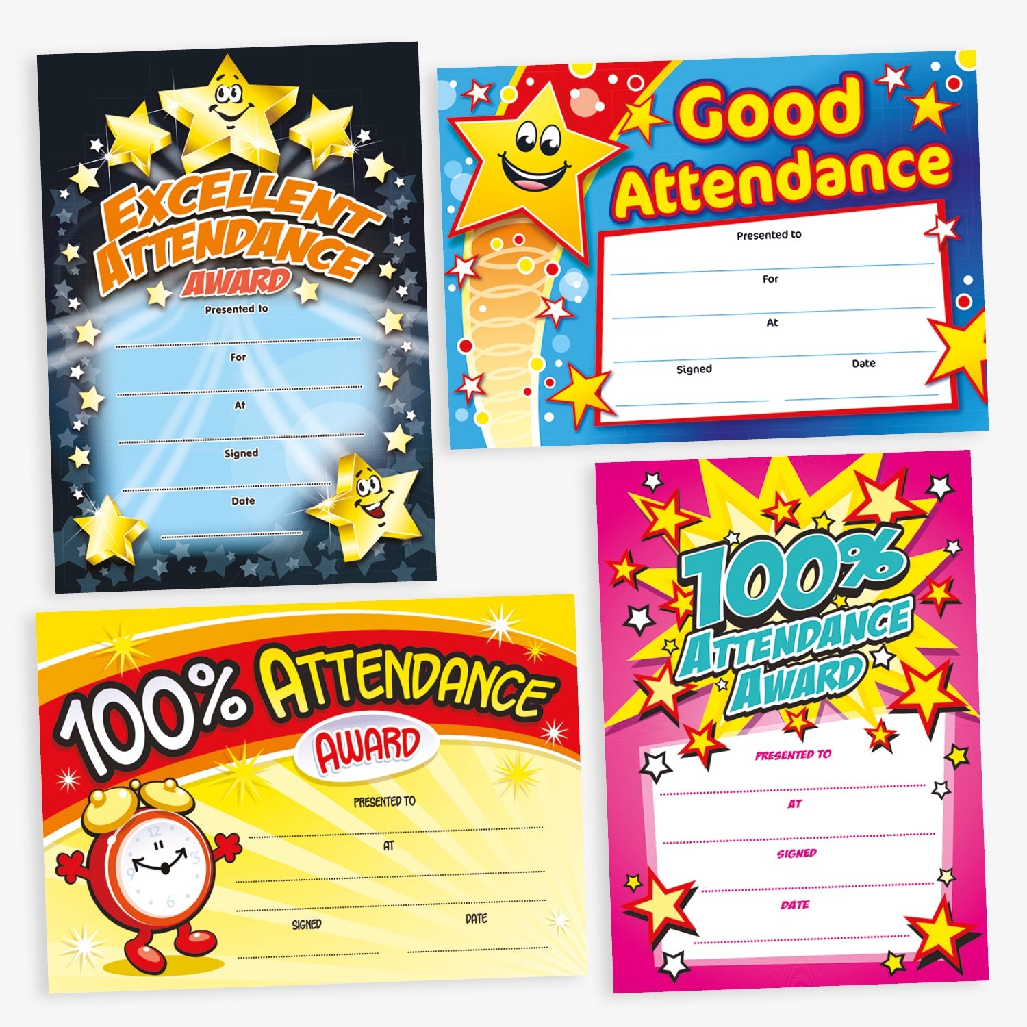 Attendance Certificates | Megamix | x 160 | A5 | Rewards