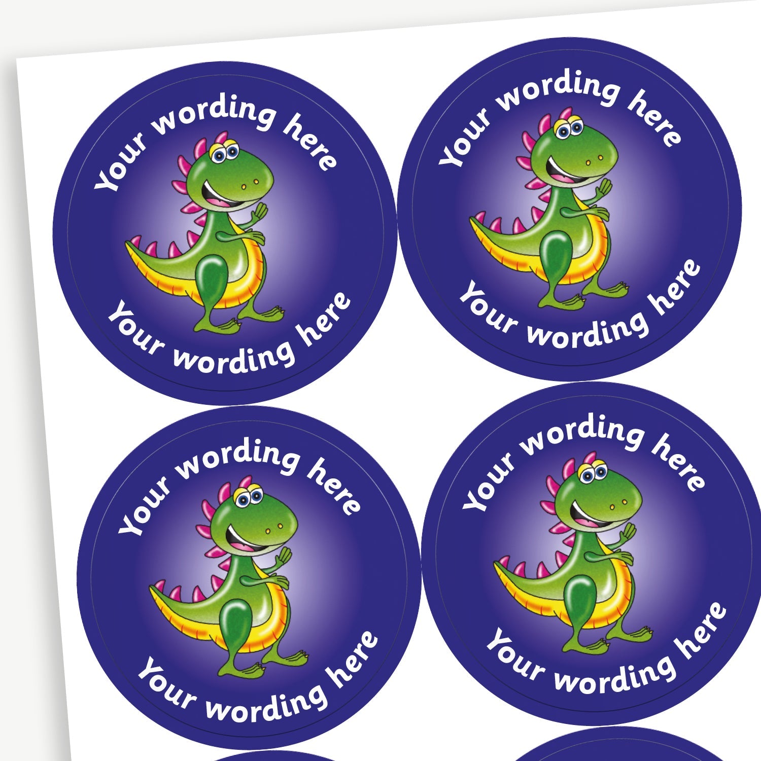 Personalised Dinosaur Stickers | T.Rex | x 35 | 37mm