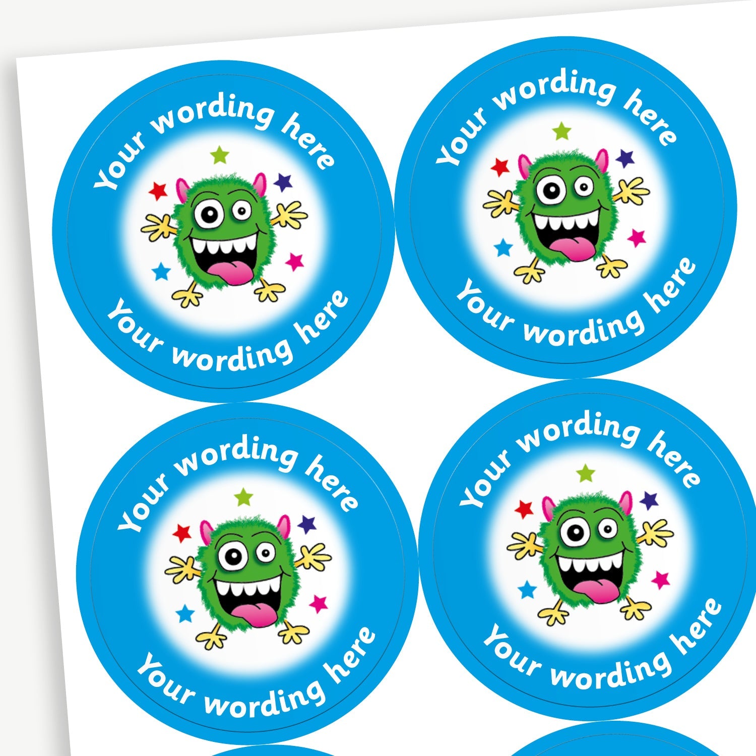 Personalised Monster Stickers | 35 Stickers | 37mm | Reward