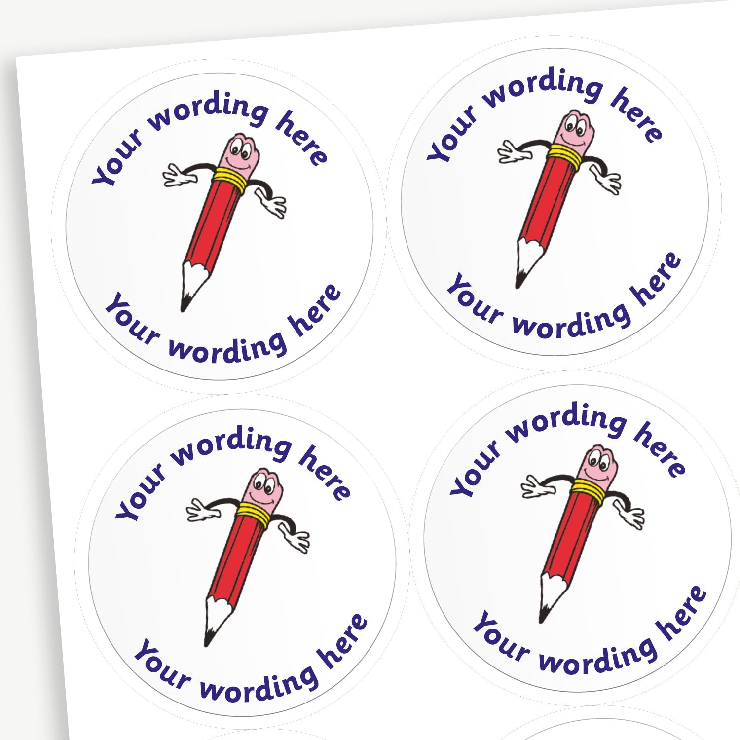 Personalised Pencil Stickers | x 35 | 37mm | Pupil Rewards