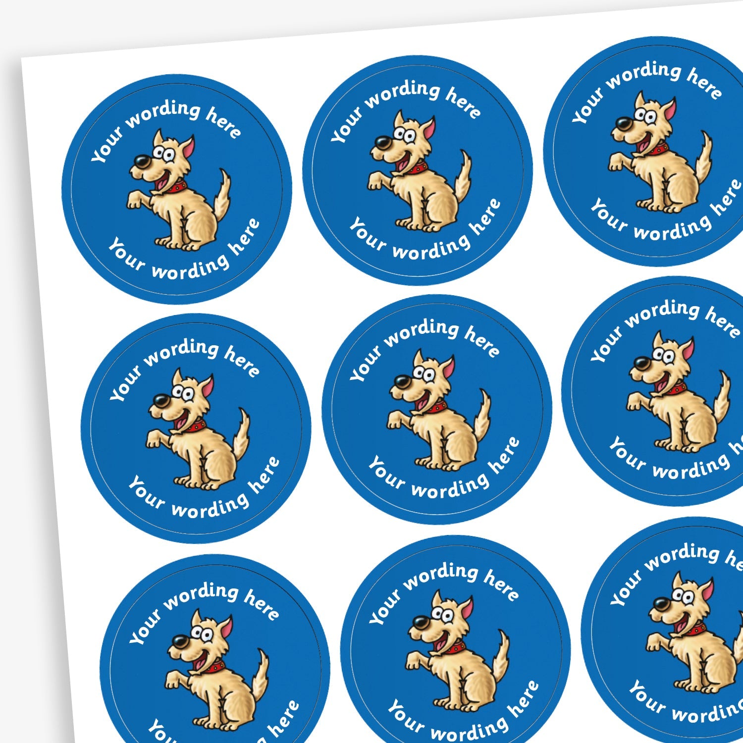 Personalised Dog Stickers | 70 per sheet | 25mm | Rewards