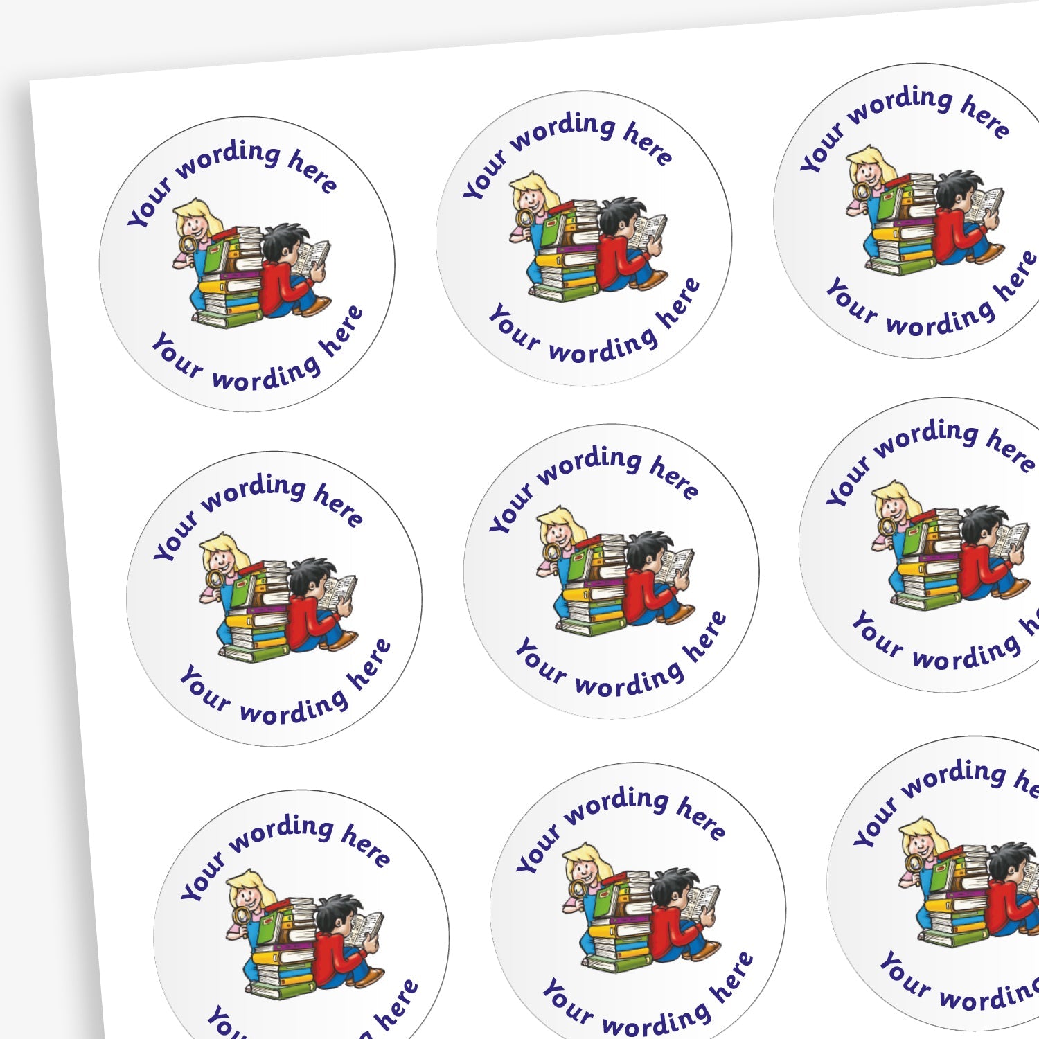 Personalised Children Reading Stickers | x 70 | 25mm