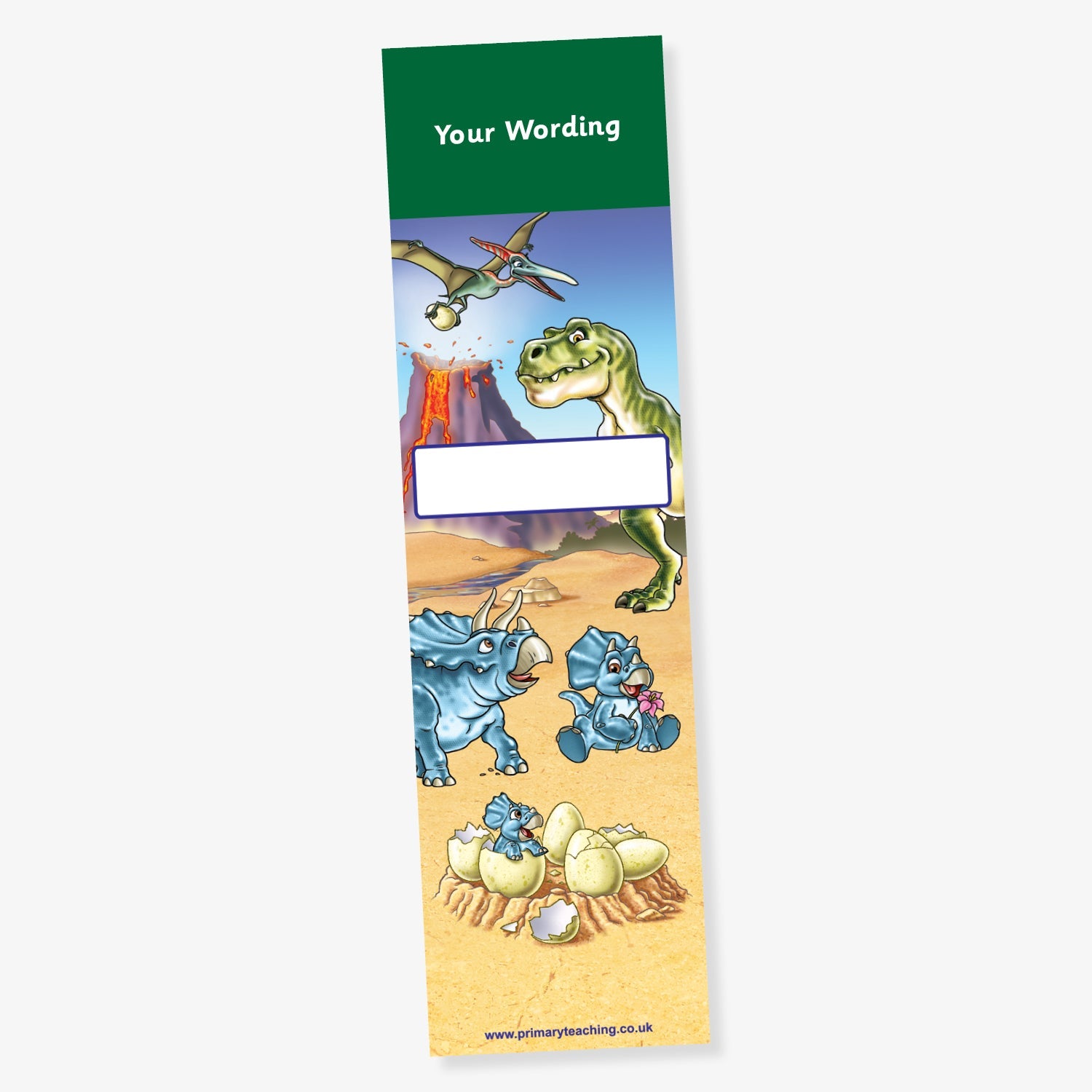 Dinosaur Bookmarks | Personalised | Sticker Collector