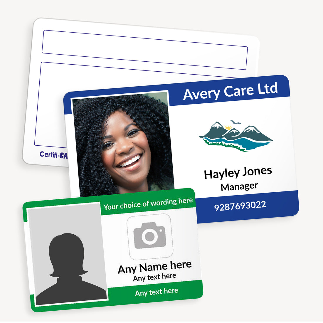 Personalised Picture & Logo Border CertifiCARD | Plastic