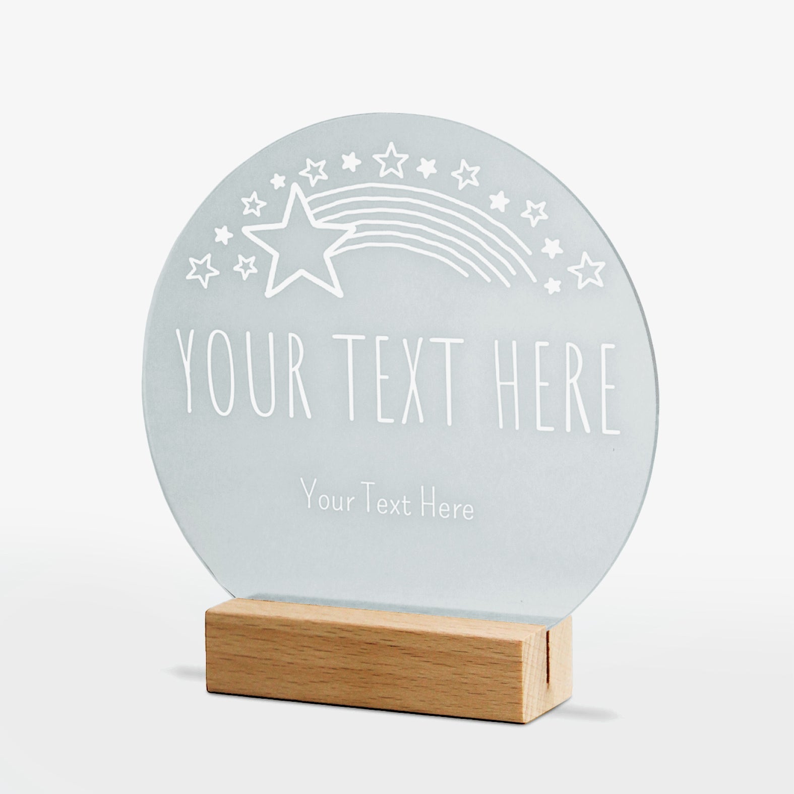Personalised Star Design Circular Acrylic Plaque | New Baby – Primary ...