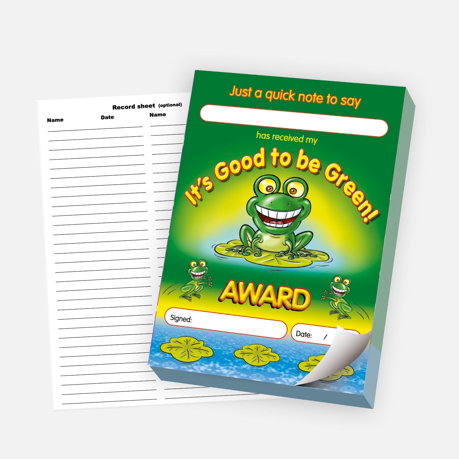 Good to be Green Award Praisepadz | Notes Home | 60 Pages