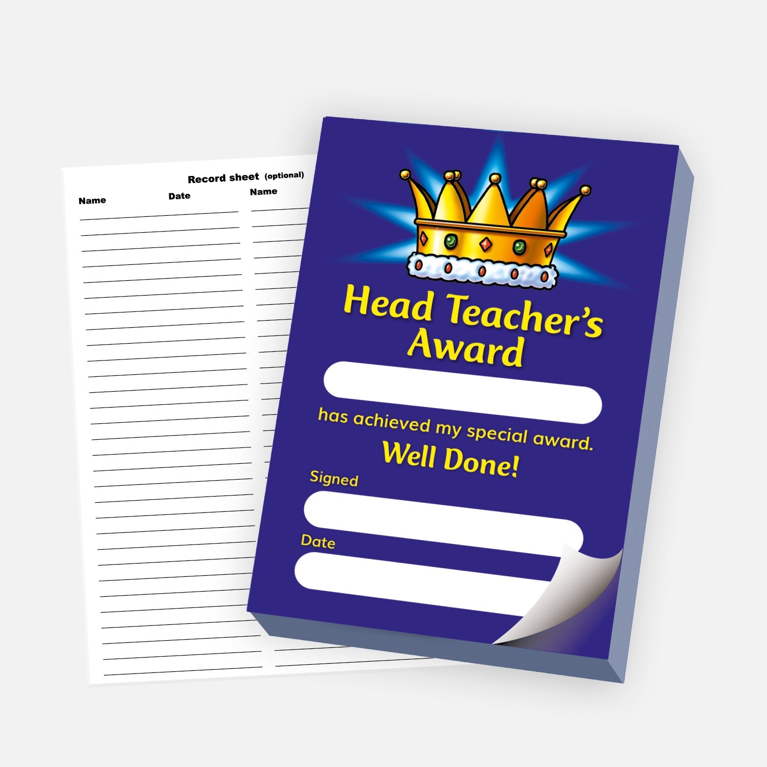 Head Teacher's Award Praisepadz | Crown | 60 Pages | A6