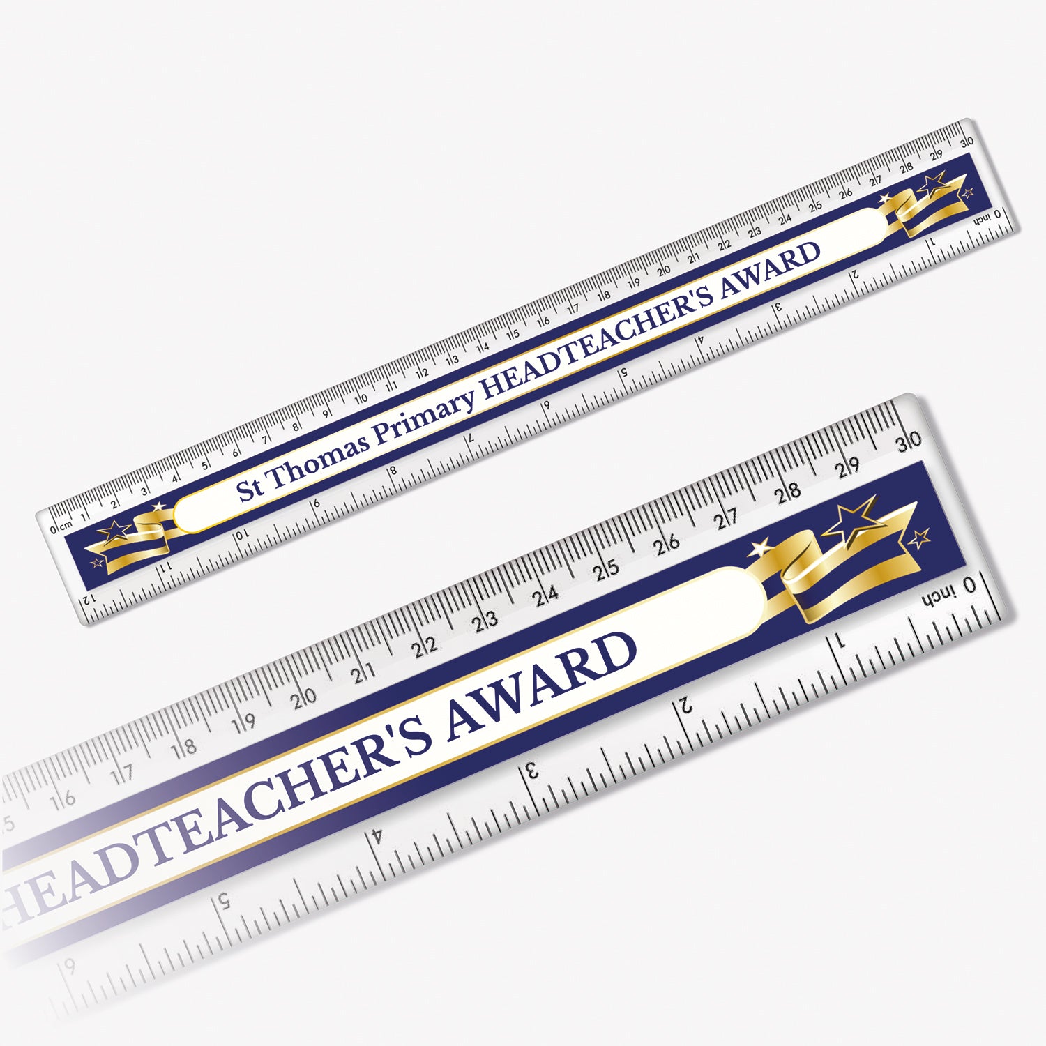 Personalised Gold Banner Ruler | 30cm | Pupil Rewards