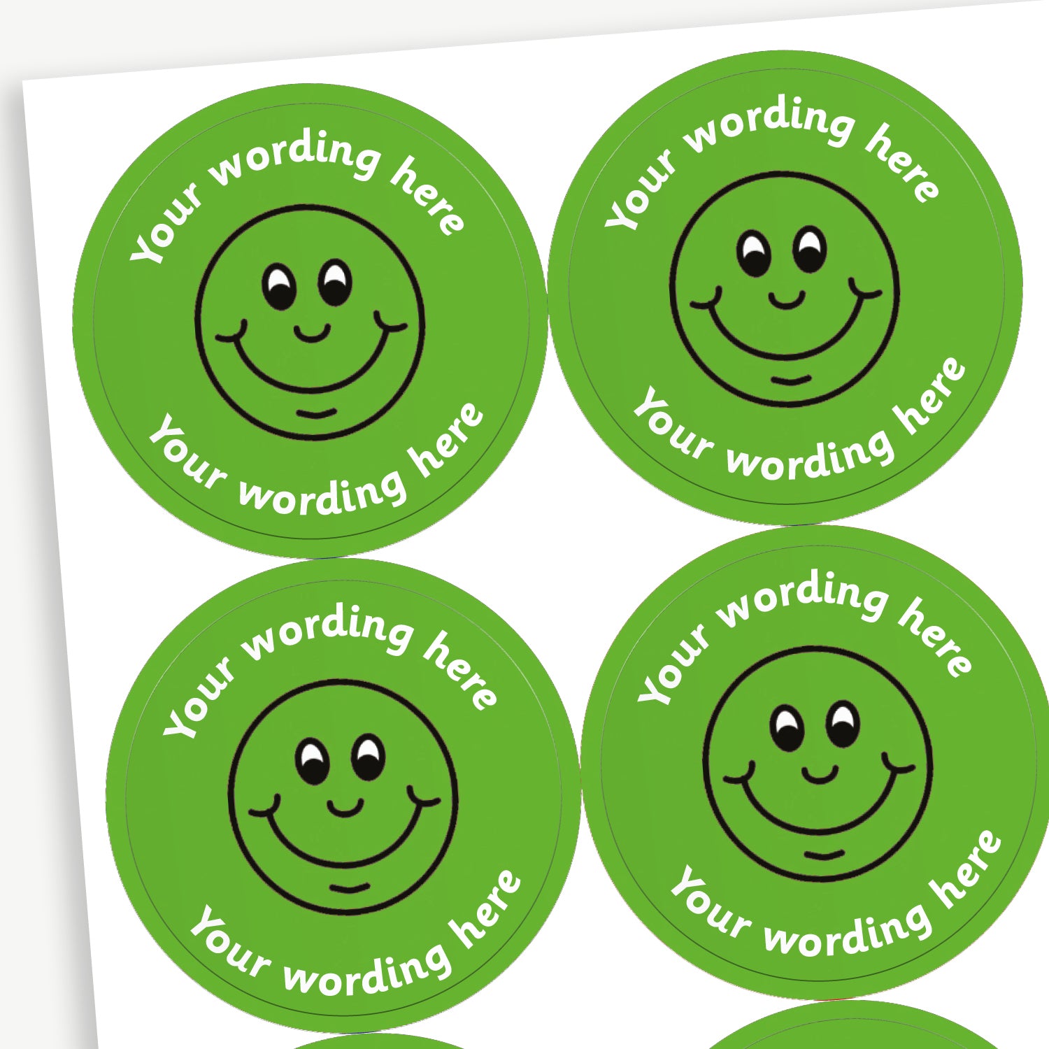 Personalised Smile Stickers | Choose a Colour | x 35 | 37mm