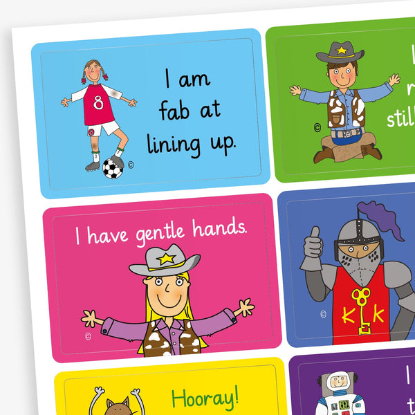 Pedagogs Life Skills Stickers | 32 Stickers | 46mm x 30mm