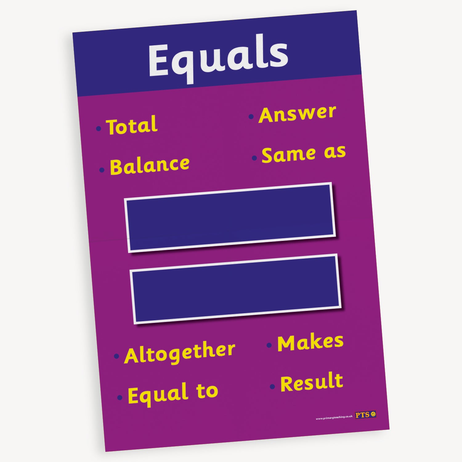 Equals Vocabulary Poster | A2 | Maths Classroom Display