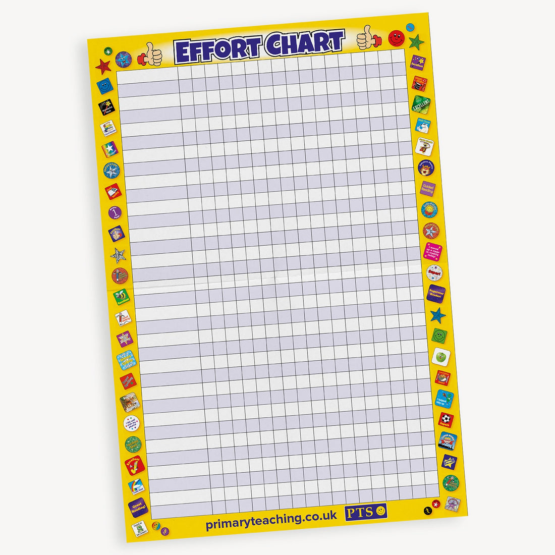 Sticker Collector Effort Reward Chart | A2 Size | Yellow