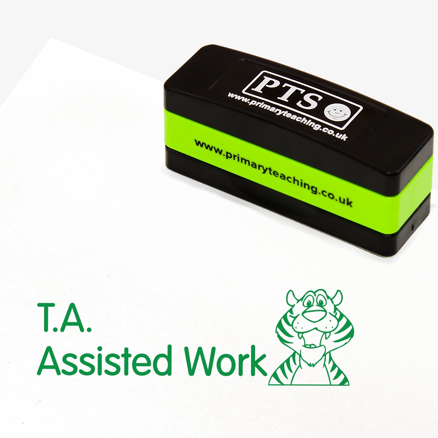 T.A. Assisted Work Stakz Stamp | Green | Teacher Stamp