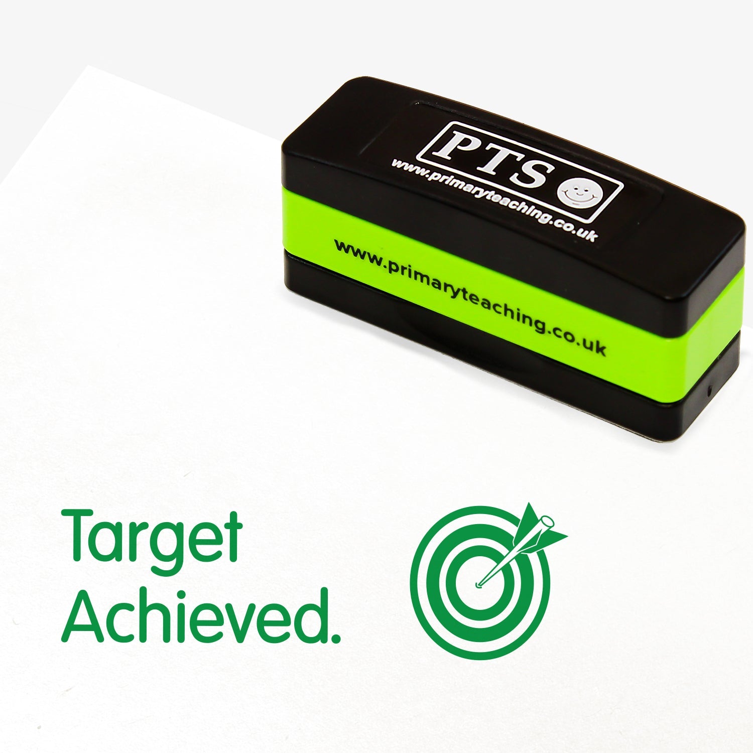 Target Achieved Stakz Stamper | Green Ink | Teacher Stamp