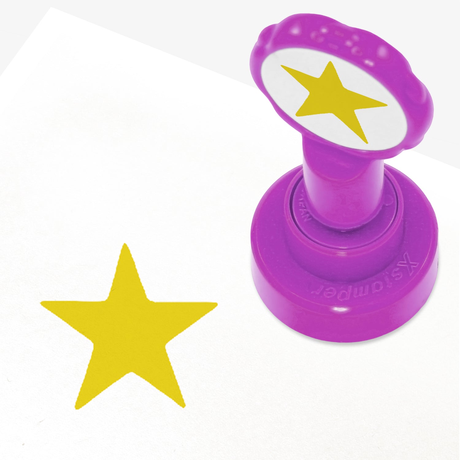 Gold Star Stamper | 25mm | Gold Ink | Teacher Stamp