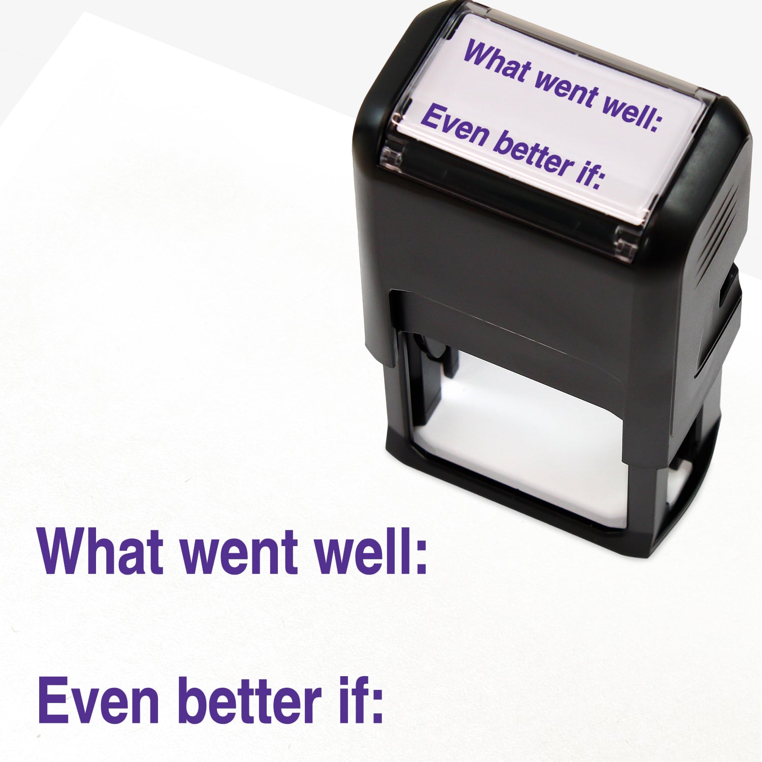 What Went Well Stamper | 42mm x 22mm | Choose Ink Colour