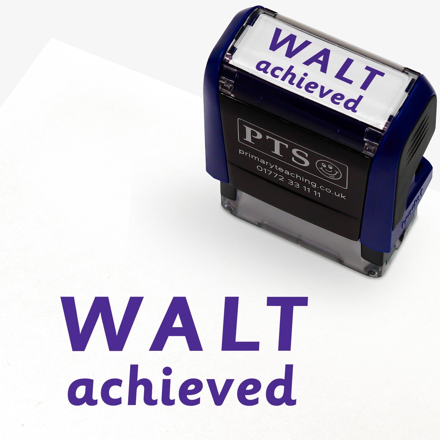 WALT Achieved Stamper | Purple Ink | 38mm x 15mm | Stamp