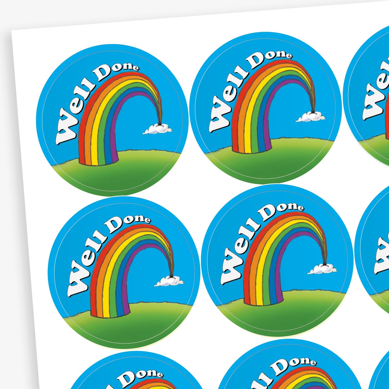 Rainbow Stickers | Well Done | x20 | 32mm | Rewards