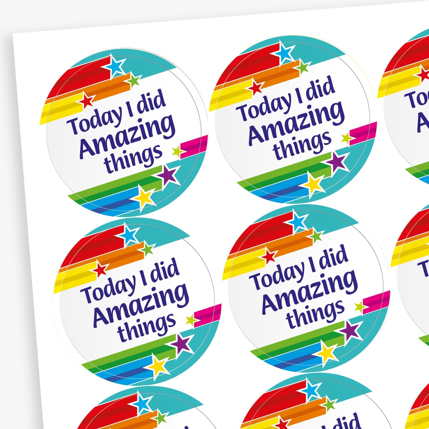 Today I Did Amazing Things Stickers | 20 Stickers | 32mm