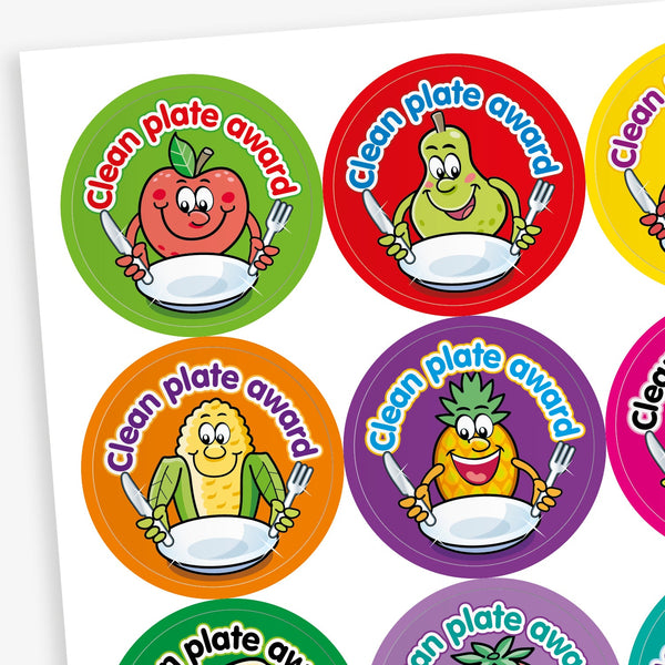 Clean Plate Award Stickers | 32mm | Choose Your Pack Size