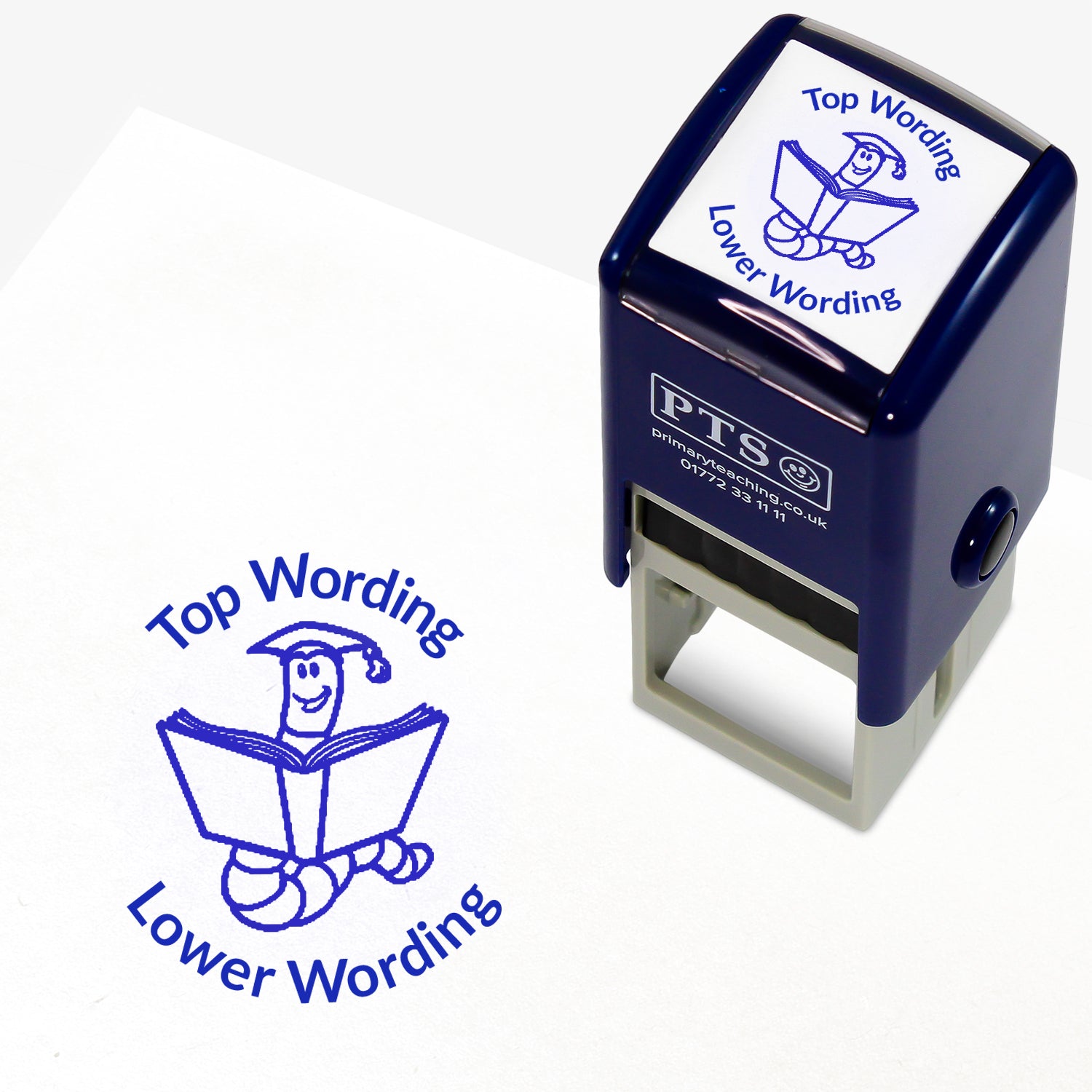 Personalised Bookworm Stamper | 25mm | Teacher Stamp