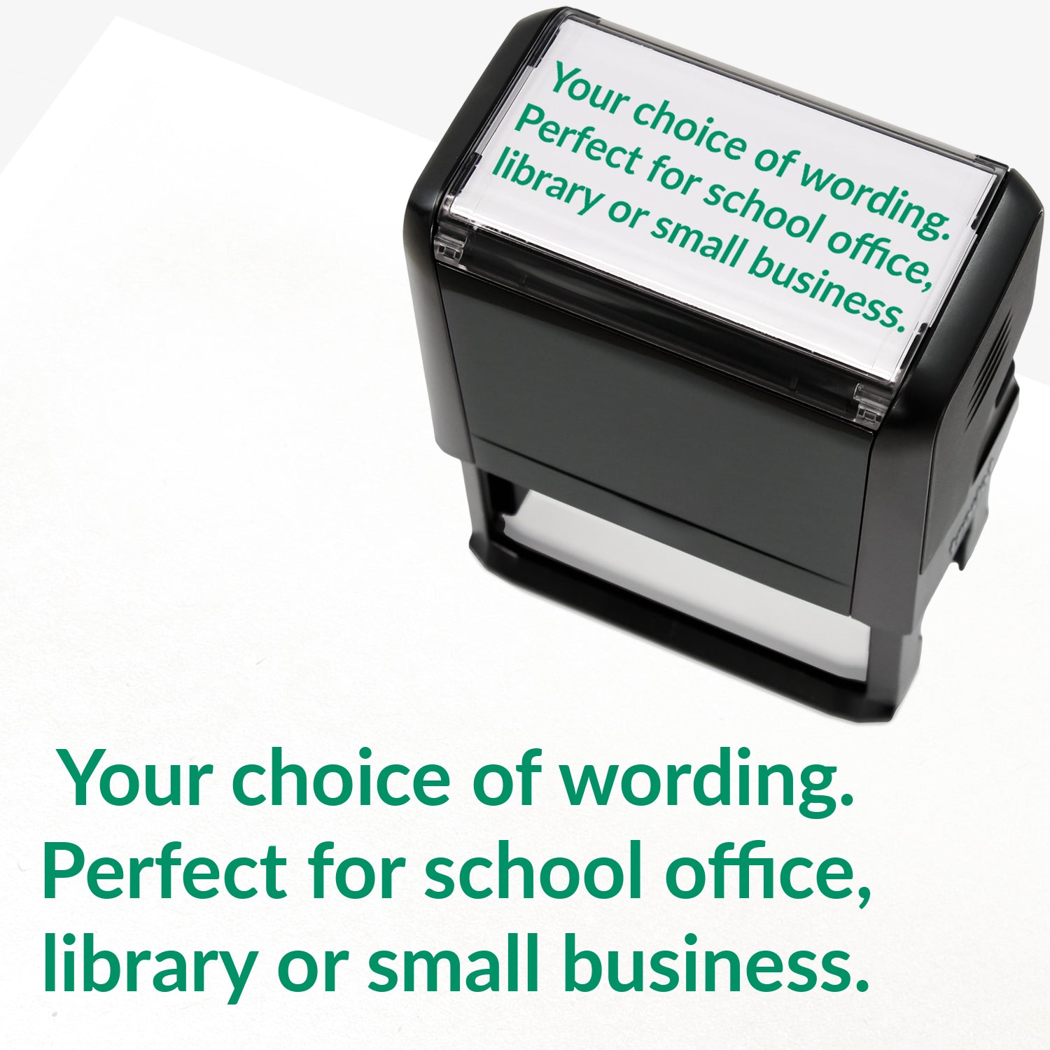 Personalised Wording Stamper | 75mm x 38mm | Pre-inked