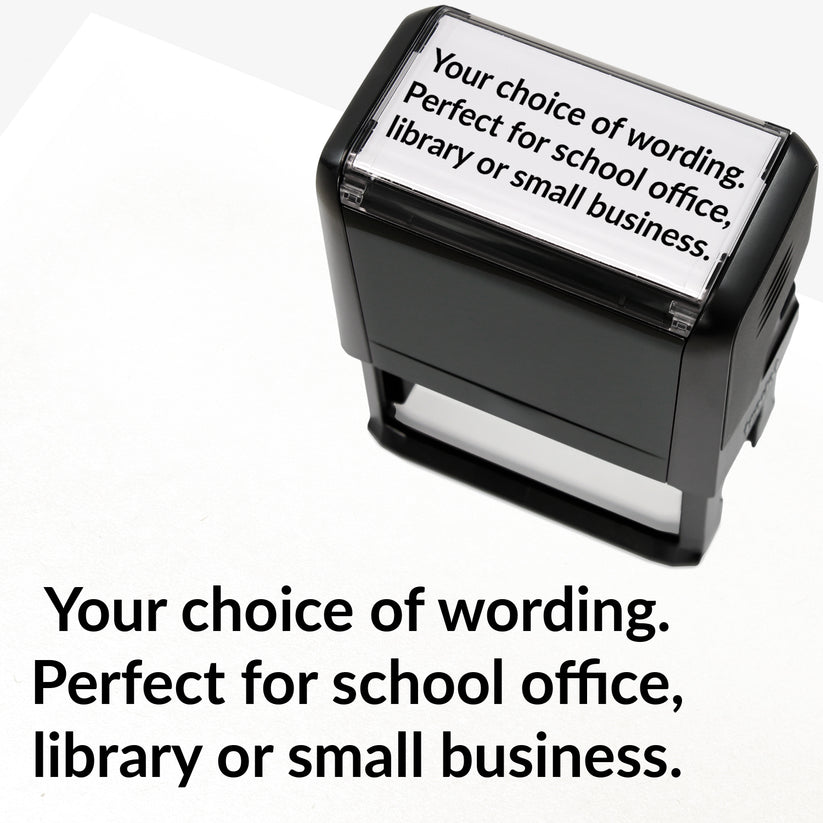 Personalised Wording Stamper | 72mm x 34mm | Pre-inked