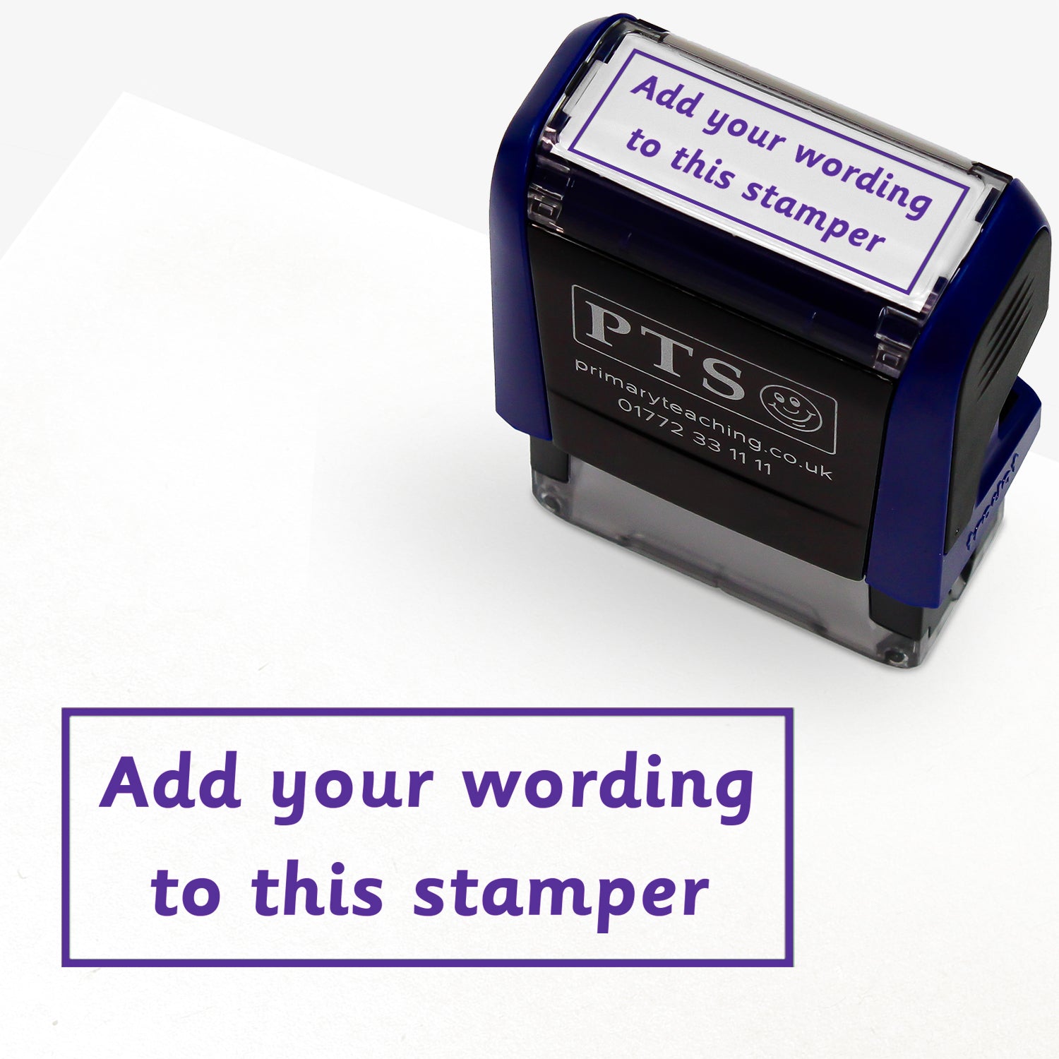 Personalised Text Box Stamper - 38 x 14mm – Primary Teaching Services LTD