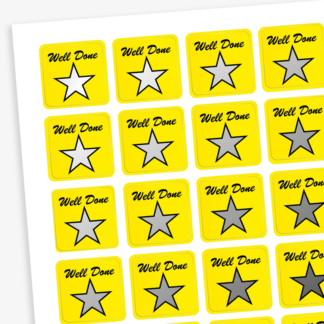 Metallic Star Stickers | Well Done | Red | x 140 | 16mm