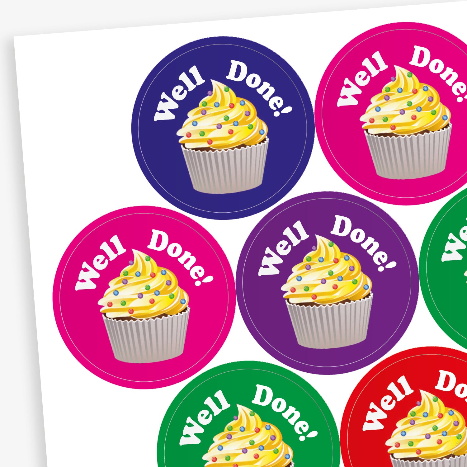 Scented Vanilla Stickers | Cupcake | 35 Stickers | 37mm