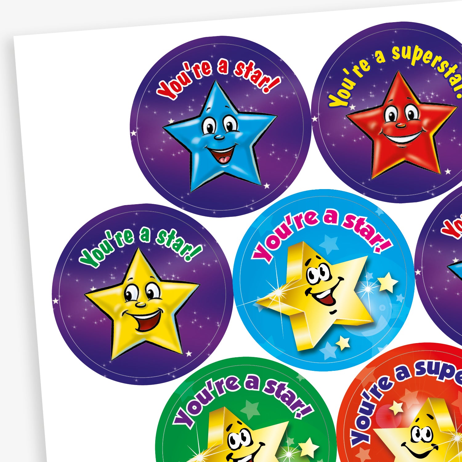 Scented Berry Stickers | Stars | 45 Stickers | 32mm
