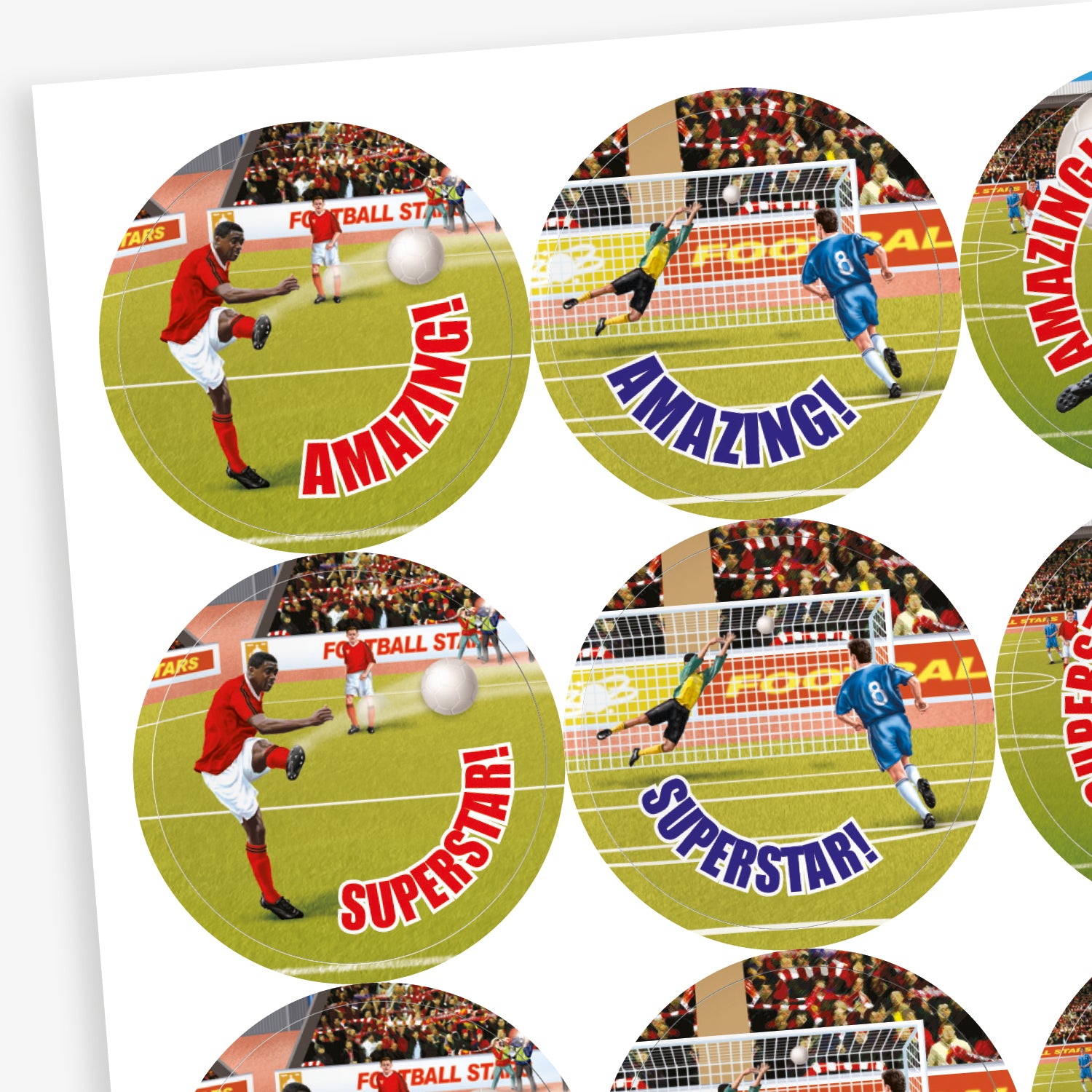 Football Reward Stickers | Bubblegum Scented | 32mm