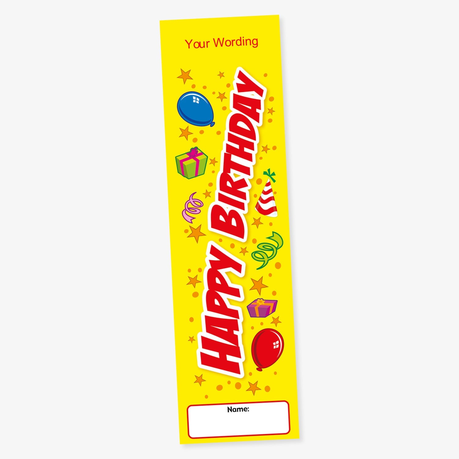 Design Your Own Bookmark | Happy Birthday | 59mm x 210mm