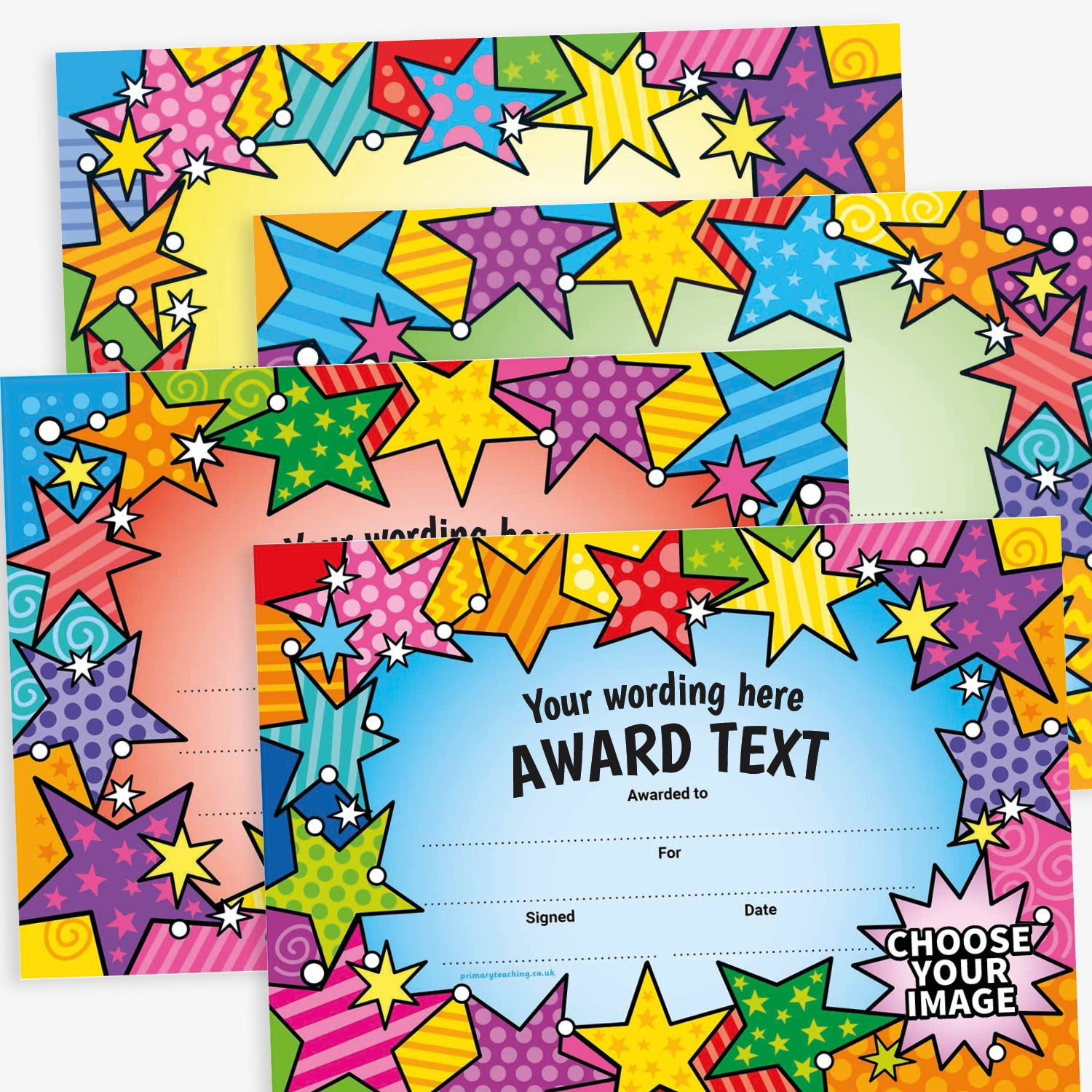 Star Certificates | Personalised | Colour Choice | A5
