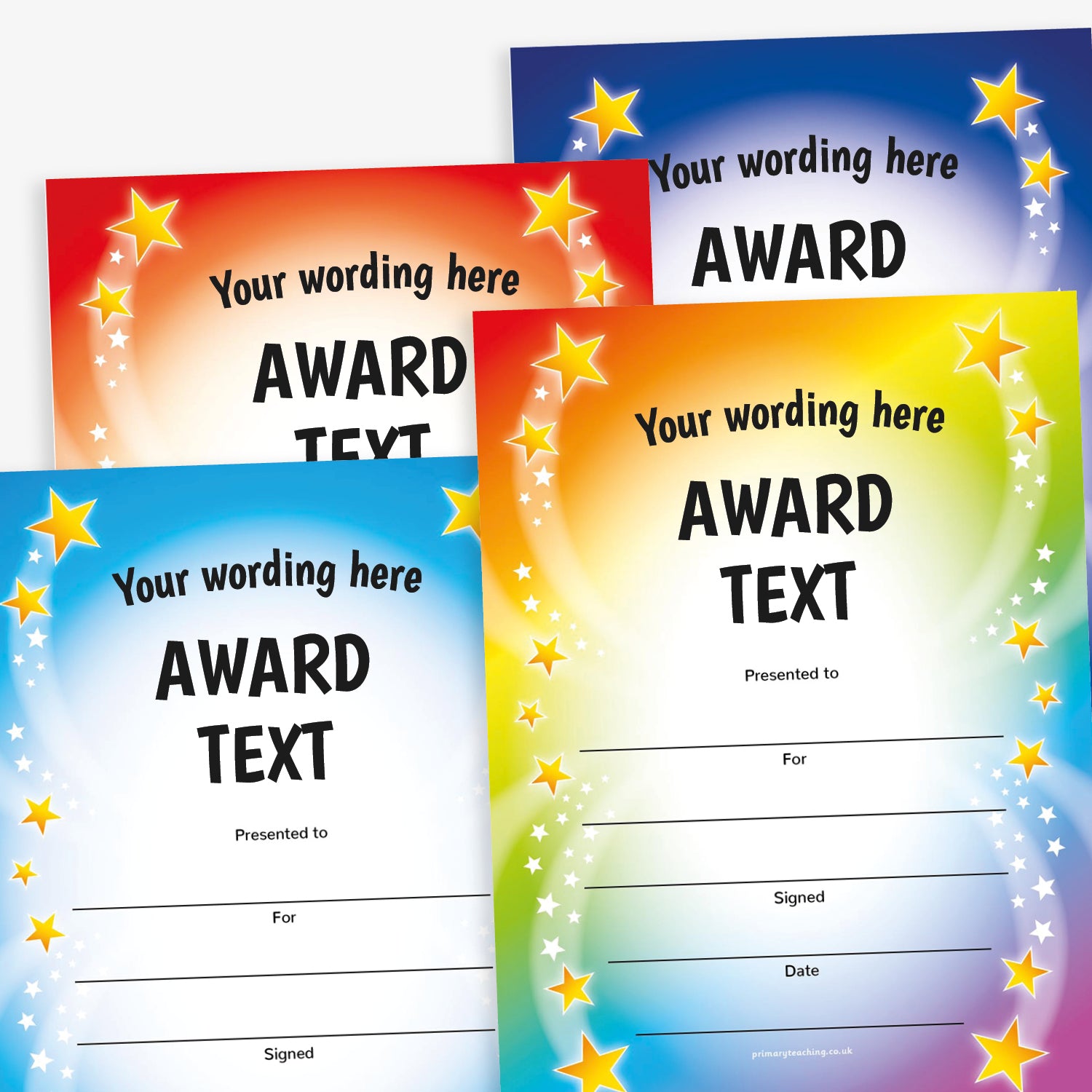 Star Certificates | Portrait | Personalised | Colour Choice